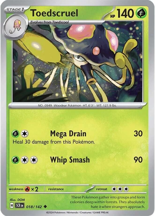 Buy the Toedscruel 018/142 - Pokemon Stellar Crown online at Geek Zone ...