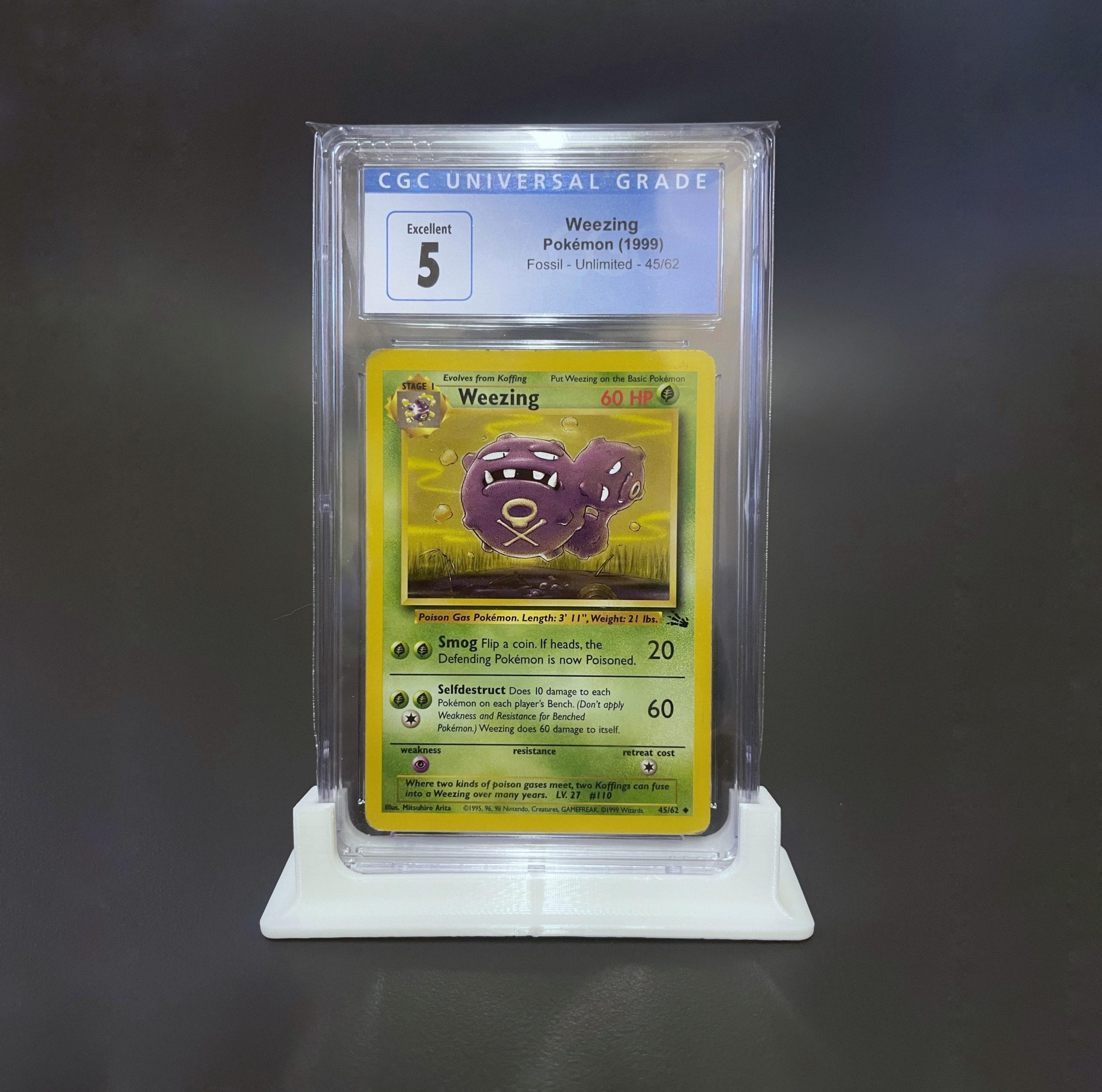 Buy the CGC 5 Weezing 45/62 - Pokemon Fossil Unlimited online at Geek ...