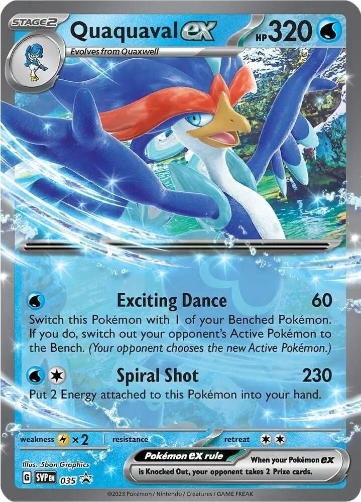 Buy the Quaquaval ex 035 - Pokemon Scarlet & Violet Promo online at ...
